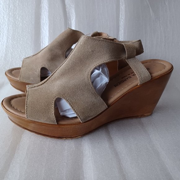 Barbara Barbieri | Shoes | Barbara Barbieri Leather Suede Wedge Tan ...
